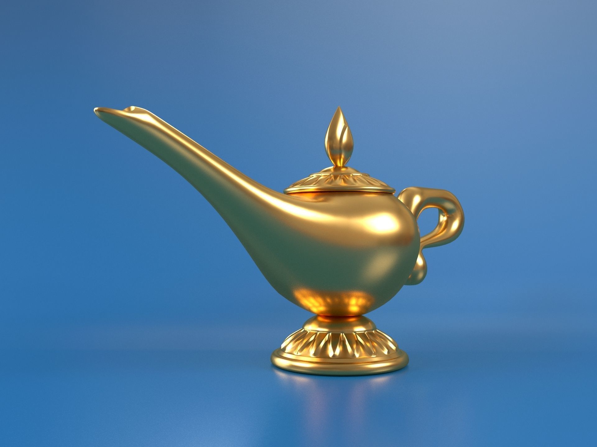 Aladdin Genie Lamp 3D model 3D printable | CGTrader