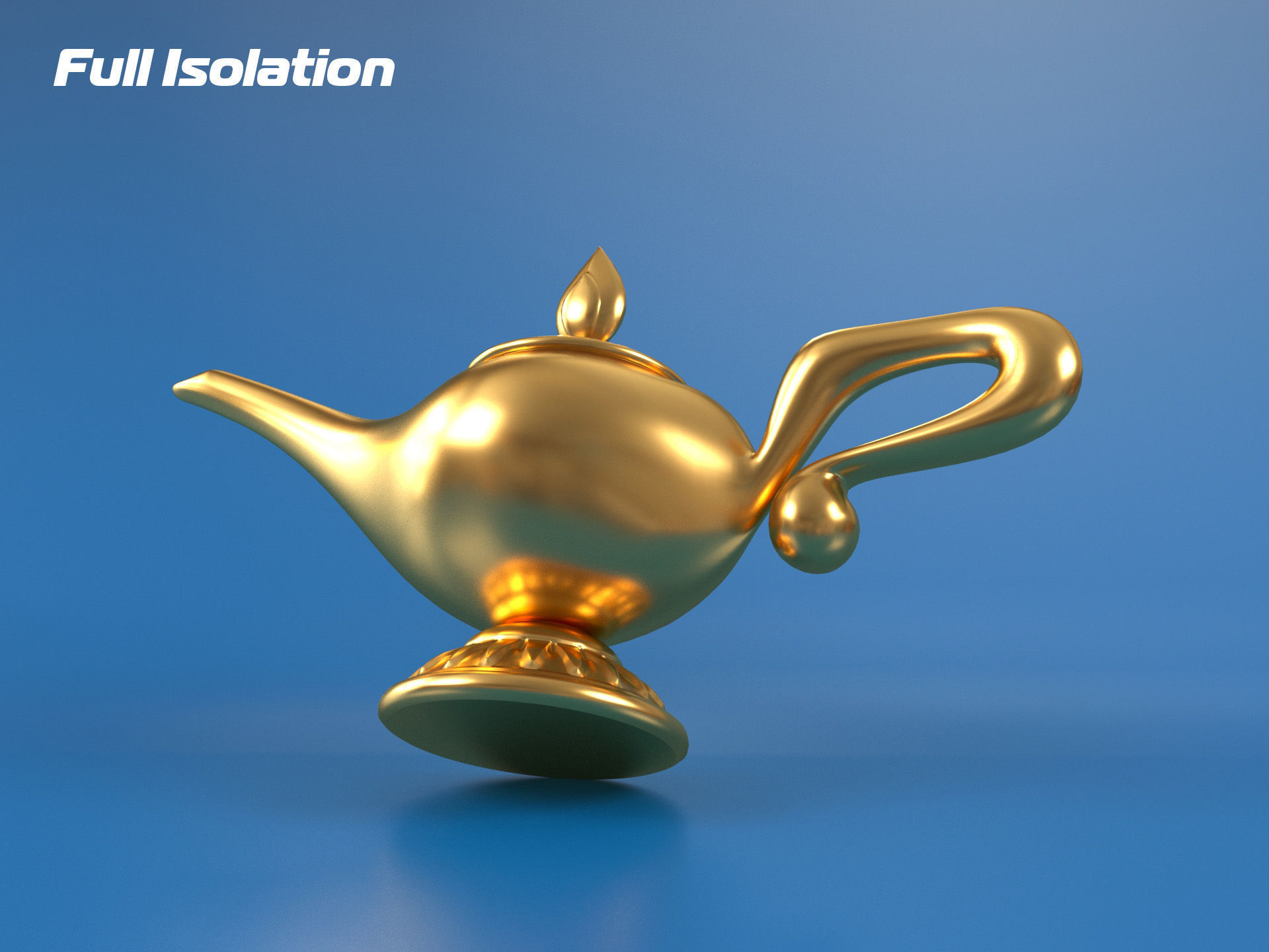 Aladdin Genie Lamp 3D model 3D printable | CGTrader
