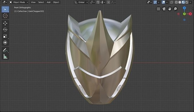 Geki Chopper - Rhino Ranger Helmet 3D model 3D printable | CGTrader