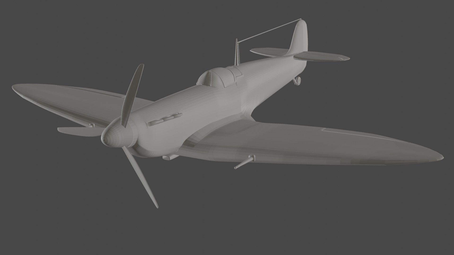 Spitfire 3d model - Blender free 3D model | CGTrader