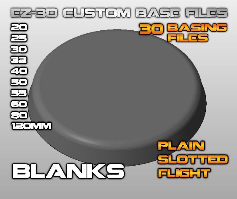 BLANK BASES 20-120mm 3D model 3D printable | CGTrader