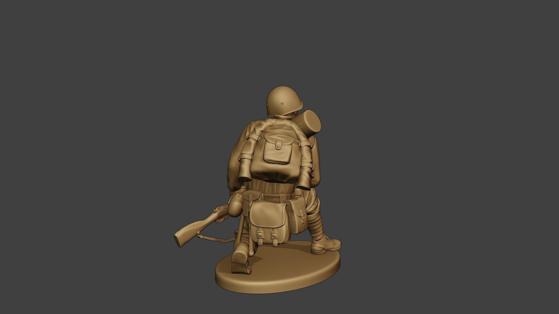 Russian soldier ww2 Crouch R1 3D model 3D printable | CGTrader