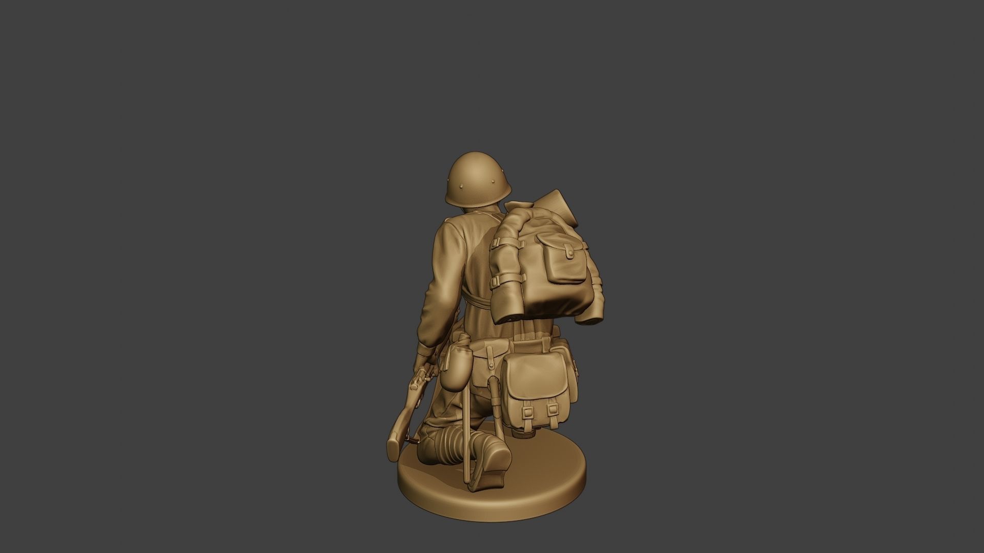 Russian soldier ww2 Crouch R1 3D model 3D printable | CGTrader