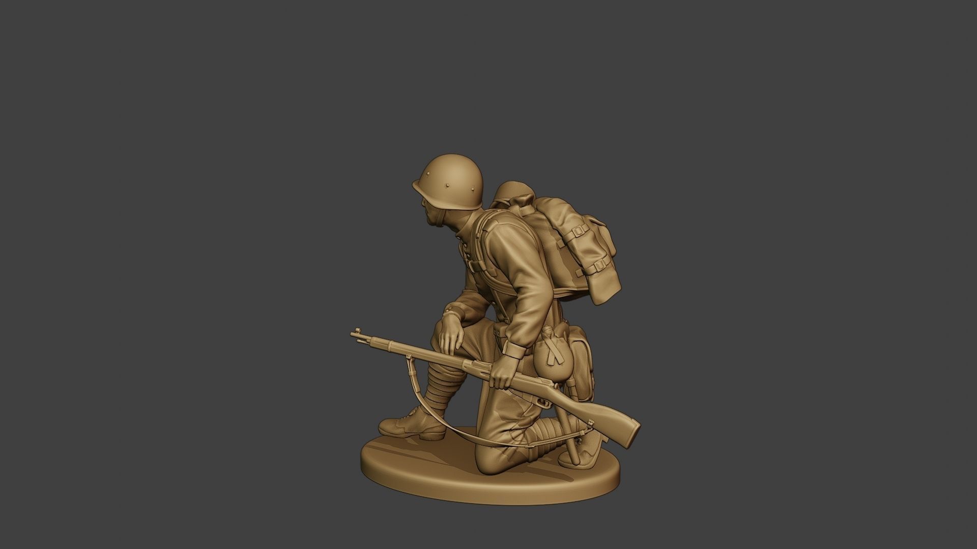Russian soldier ww2 Crouch R1 3D model 3D printable | CGTrader