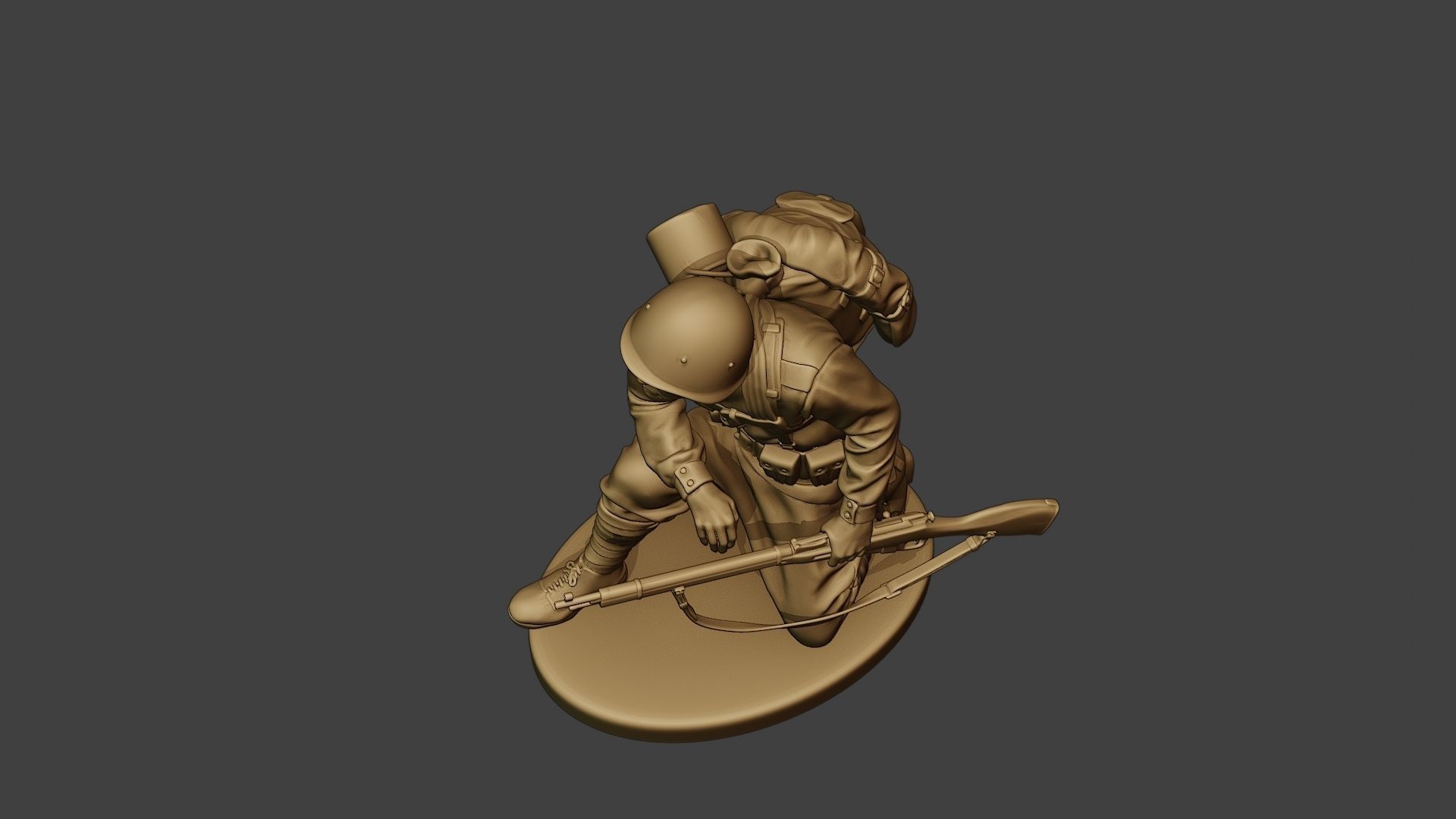 Russian soldier ww2 Crouch R1 3D model 3D printable | CGTrader