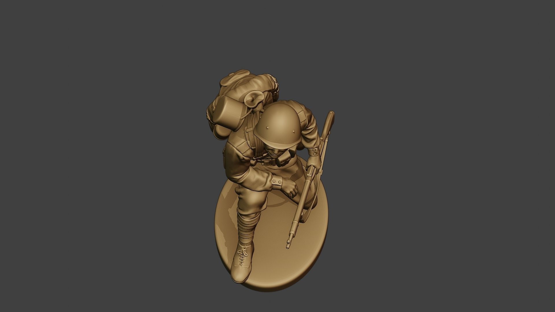 Russian soldier ww2 Crouch R1 3D model 3D printable | CGTrader