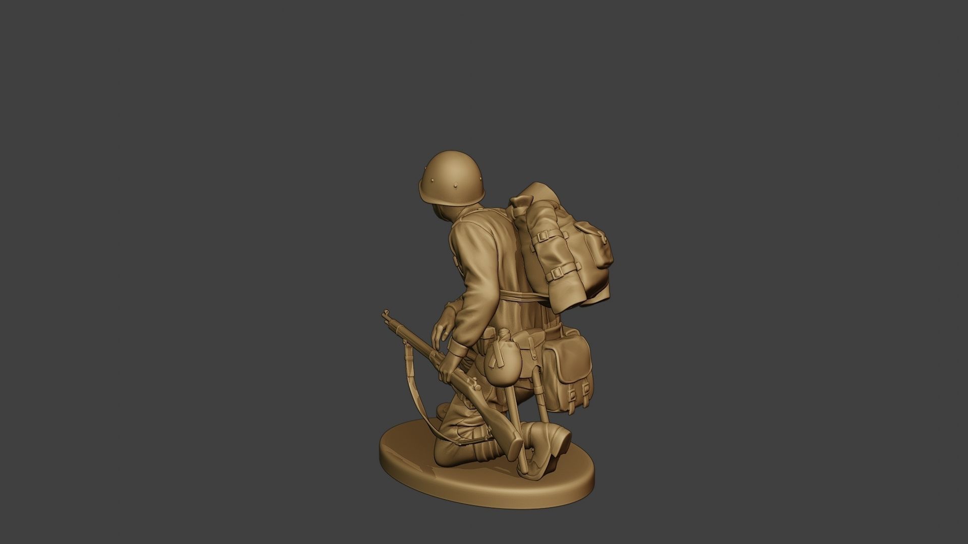Russian soldier ww2 Crouch R1 3D model 3D printable | CGTrader