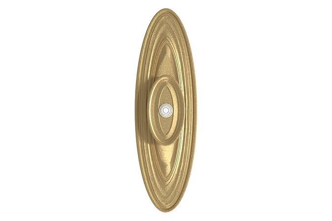 Old Gold Design Classic Handle Door 3D model | CGTrader