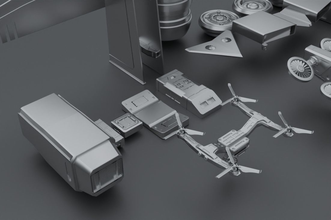 KITbash drones 3D model | CGTrader