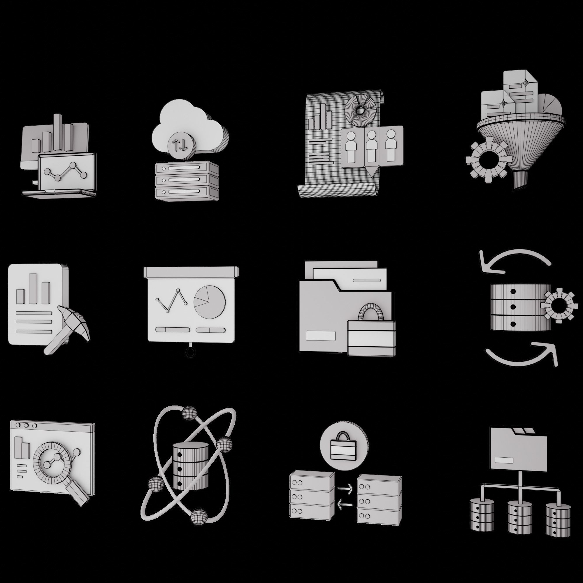 Symbol icons 3D model | CGTrader