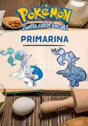 Amazing Pokemon Primarina Cookie Cutter Stamp Cake Decorating 3D model ...