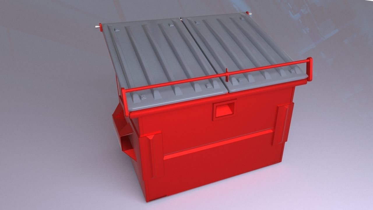 Dumpsters trash can free 3D model | CGTrader