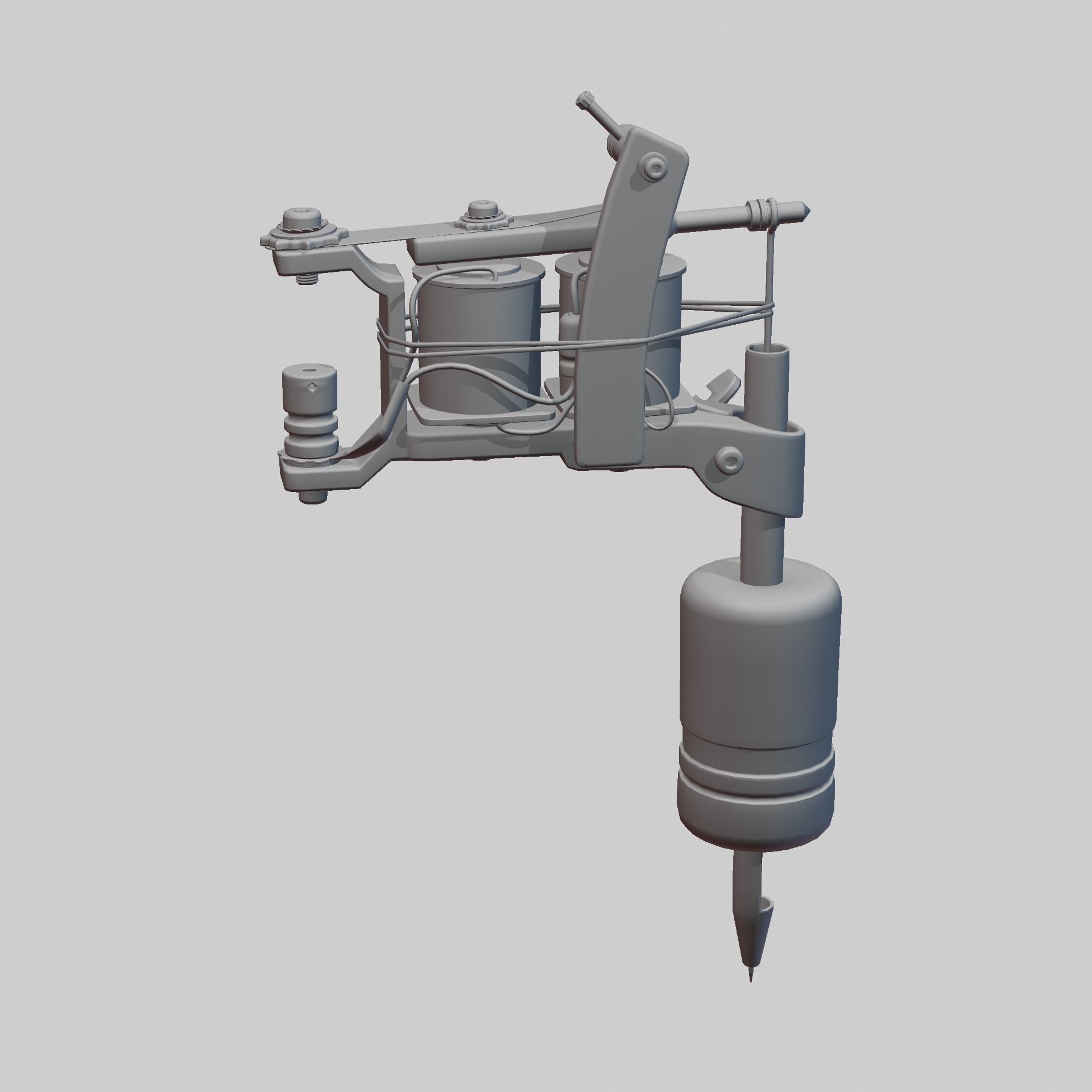 3D model Coil Induction tattoo machine Black wood VR / AR / low-poly ...