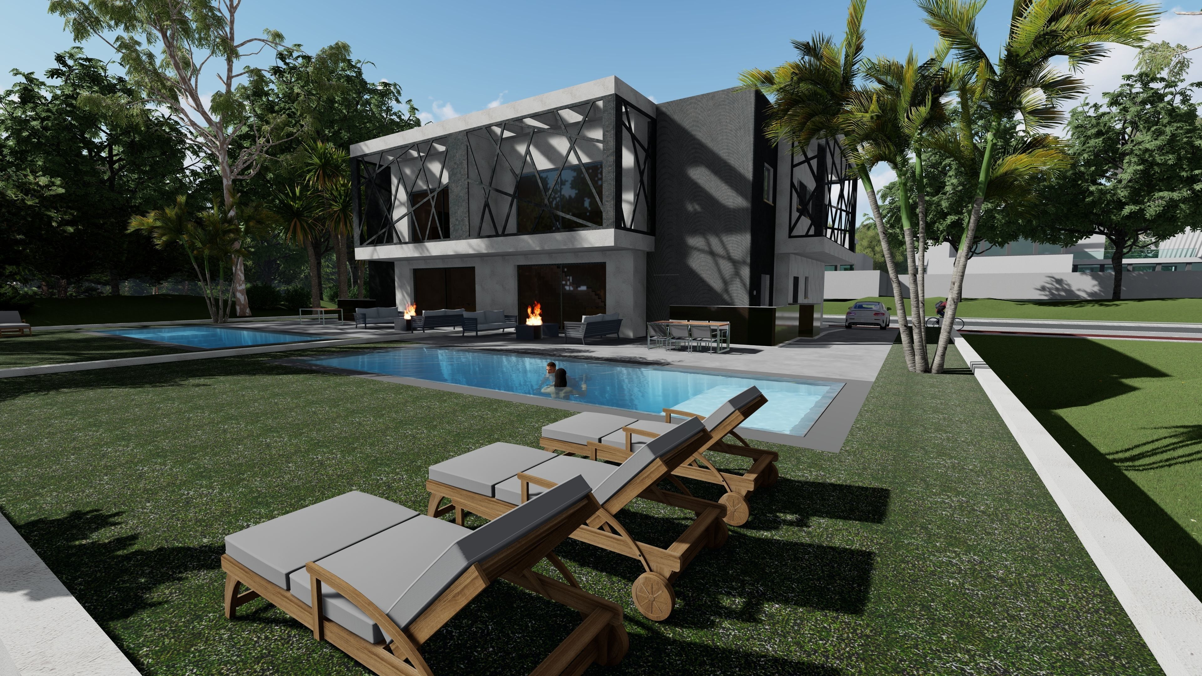3d huse modern house 3D model | CGTrader