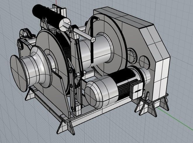 windlass winch tug boat 3D model | CGTrader