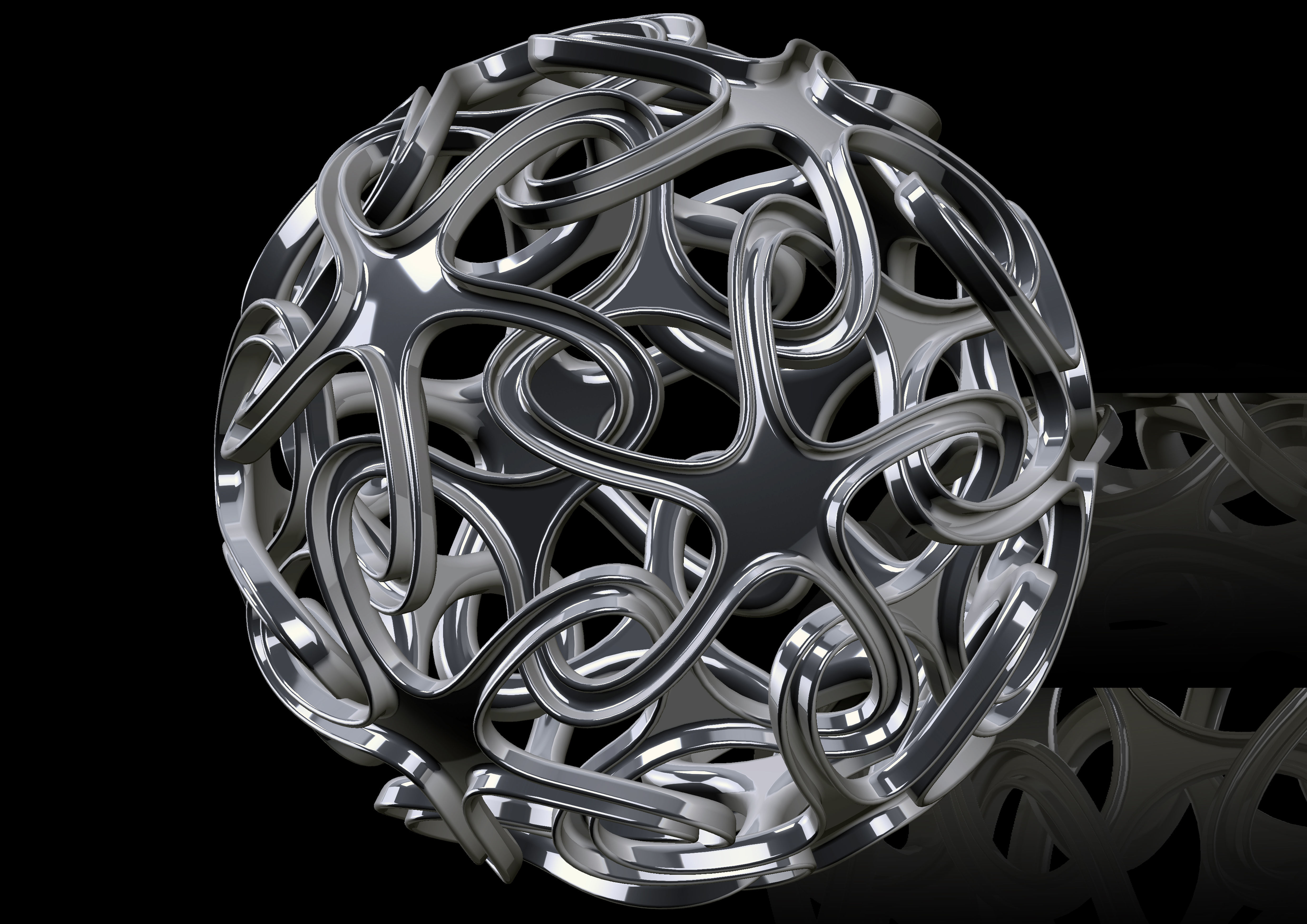 geometry silver ring with intricate design 3D model 3D printable | CGTrader
