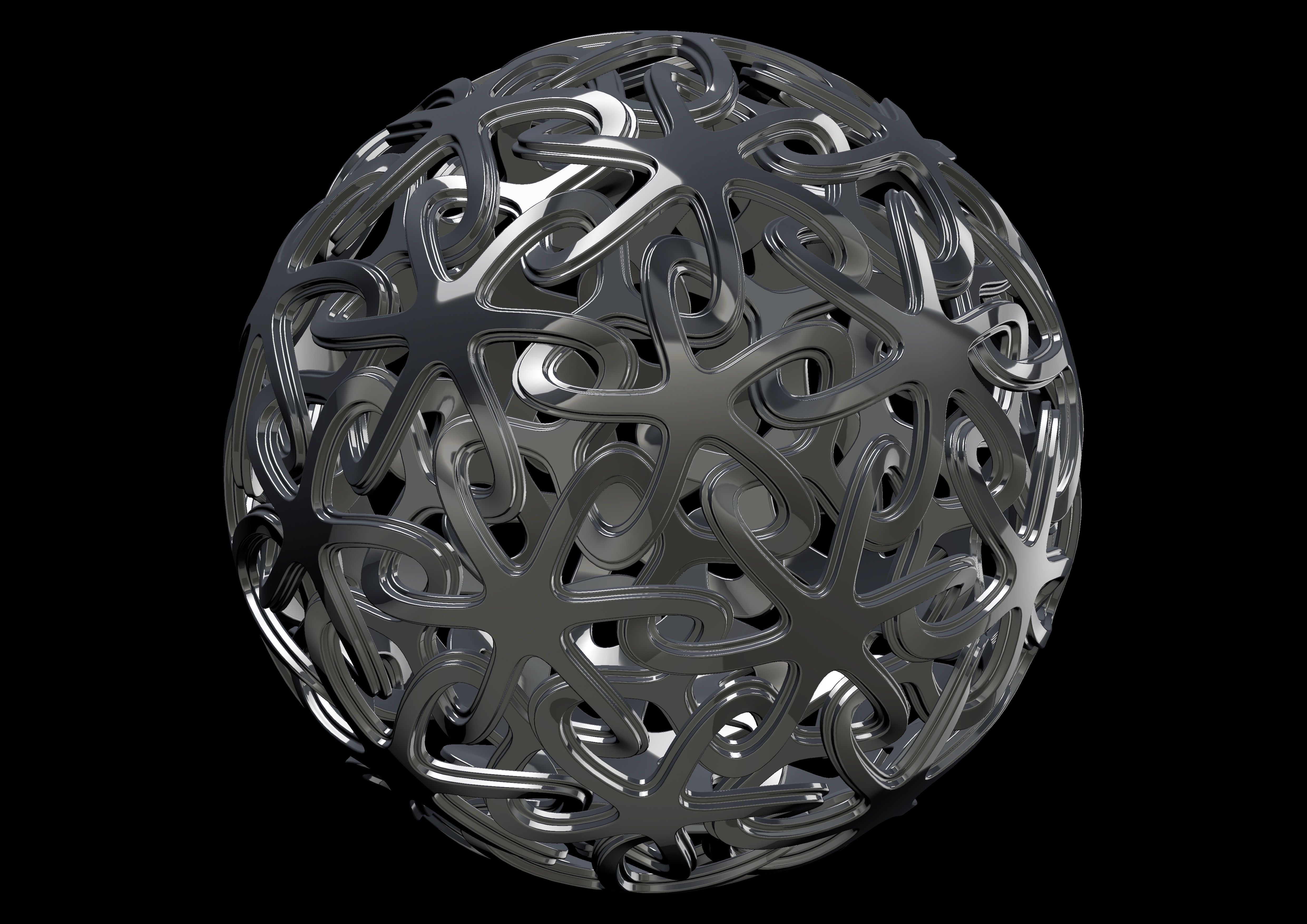geosphere silver ball 3D model 3D printable | CGTrader