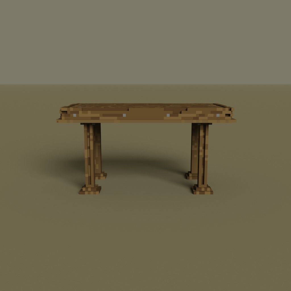 3D model Voxel Medieval Table VR / AR / low-poly | CGTrader