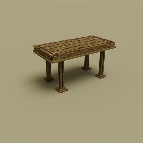 3D model Voxel Medieval Table VR / AR / low-poly | CGTrader