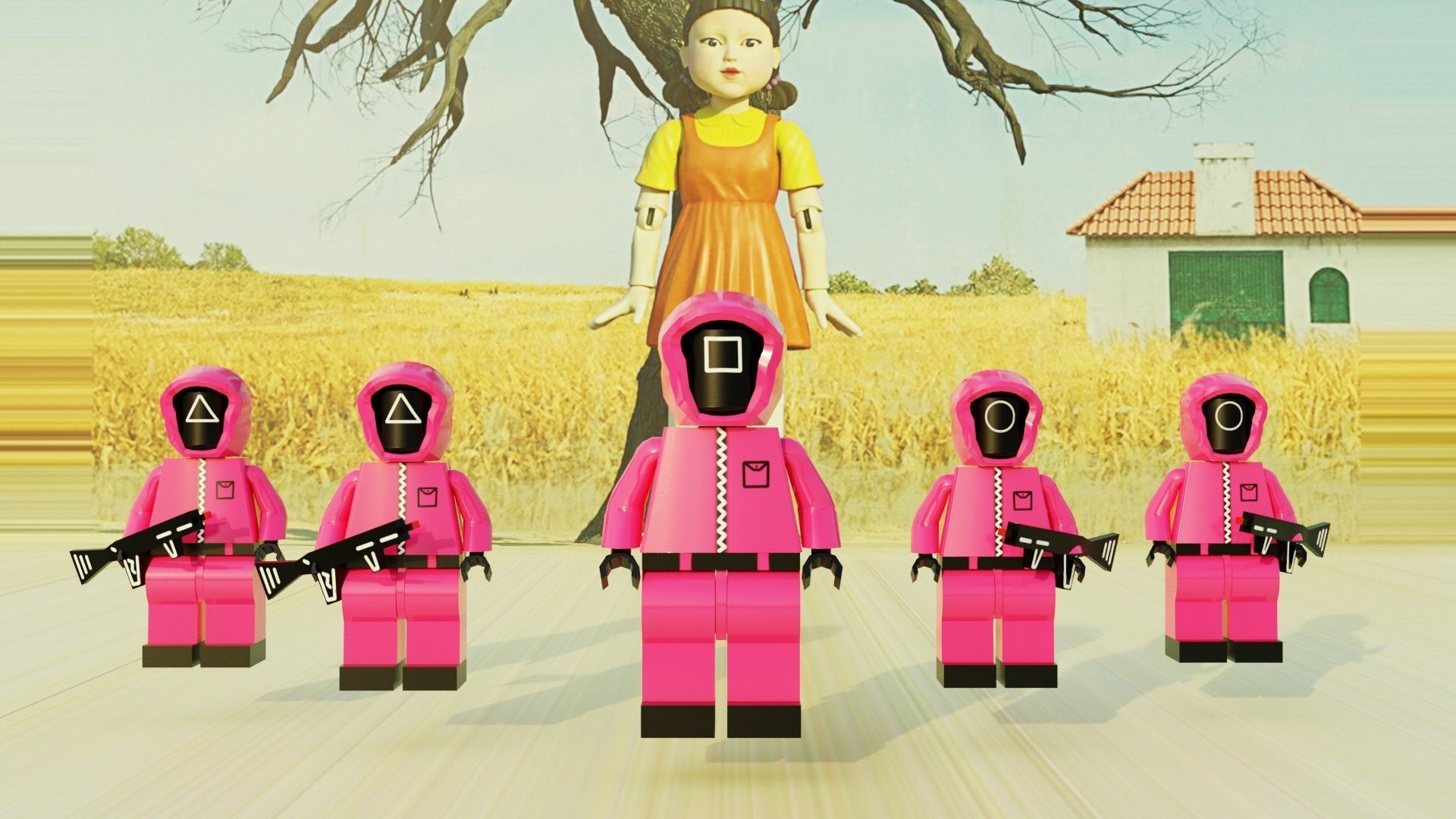 3D model Squid Game Lego Human Low Poly Soldier VR / AR / low-poly ...