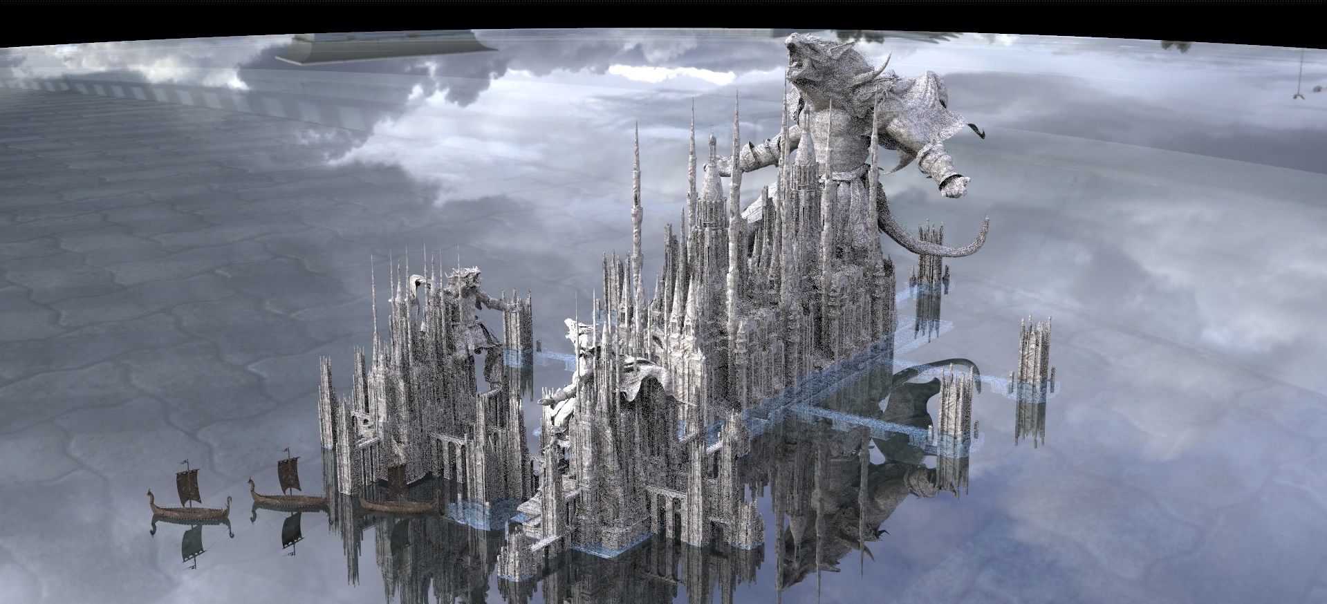 Werewolf Gods Temple of Power extended Kit bash 3D model | CGTrader