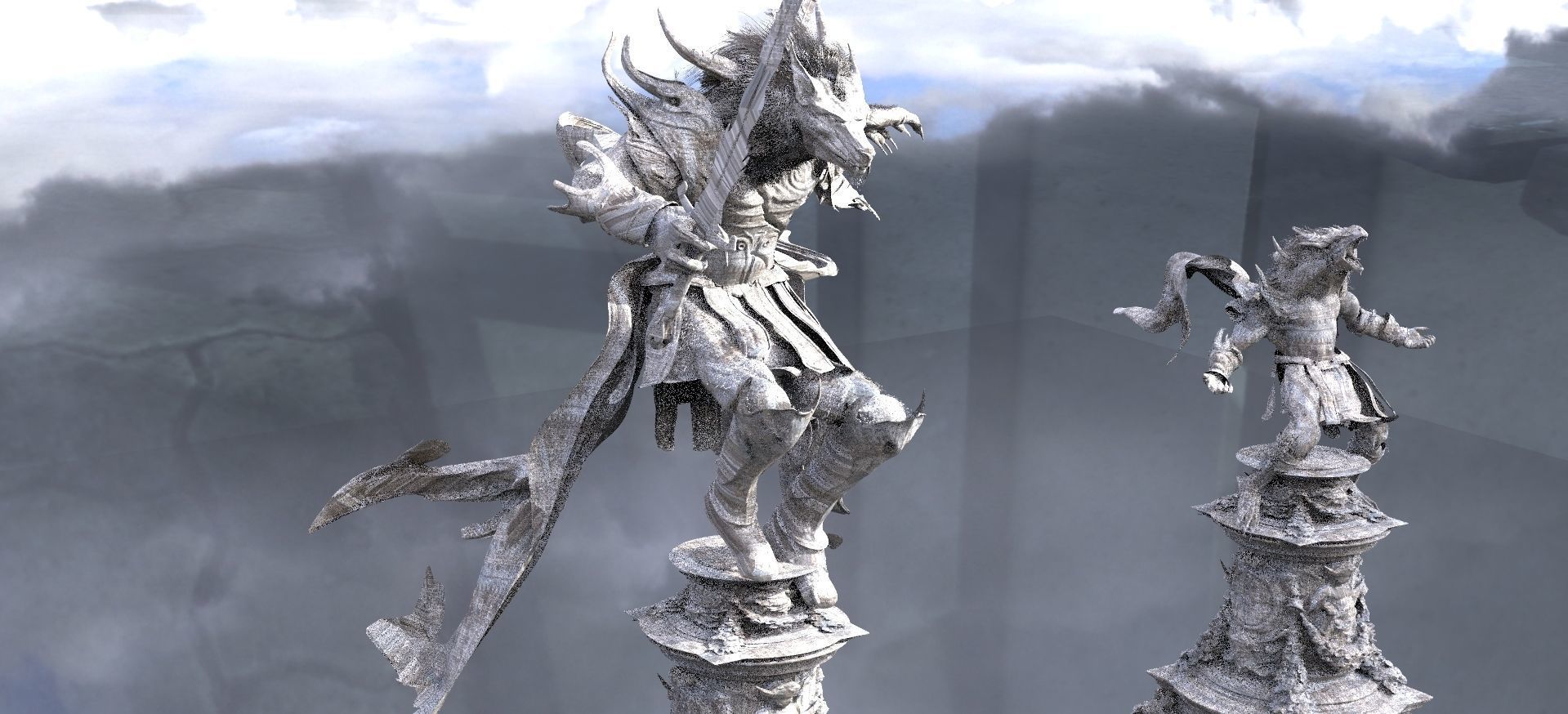 Werewolf Gods Temple of Power extended Kit bash 3D model | CGTrader