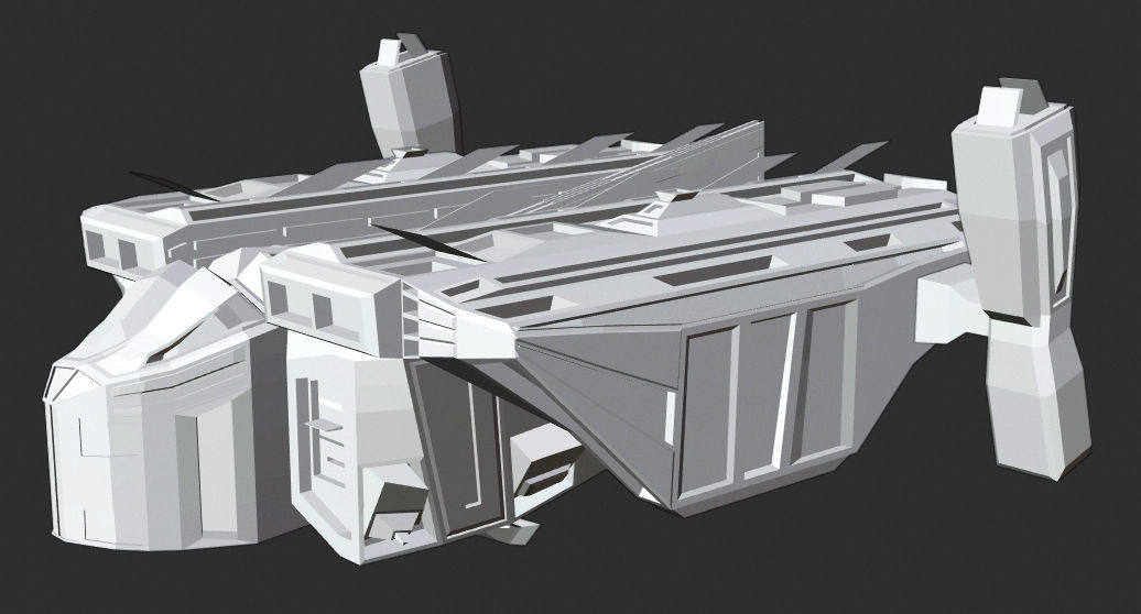 3D Low Poly Sci-Fi Spaceship free VR / AR / low-poly 3D model | CGTrader