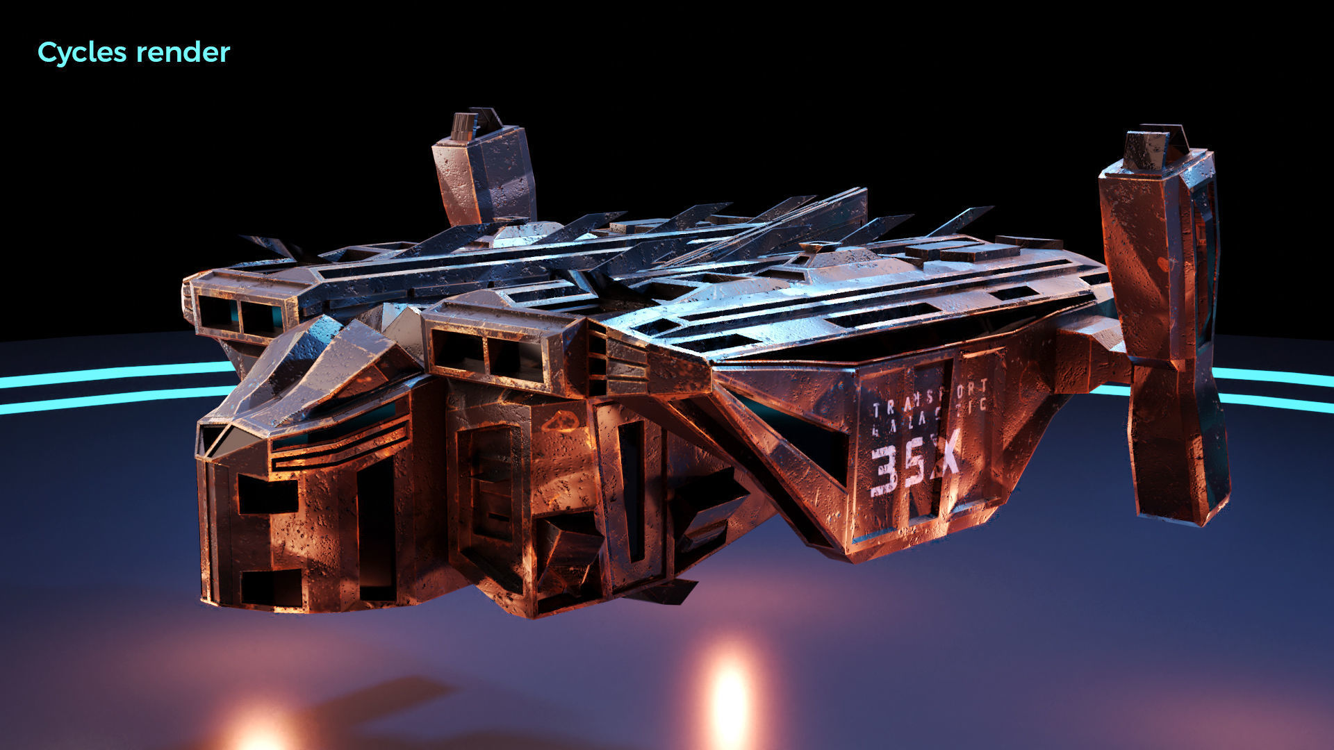 3D Low Poly Sci-Fi Spaceship free VR / AR / low-poly 3D model | CGTrader
