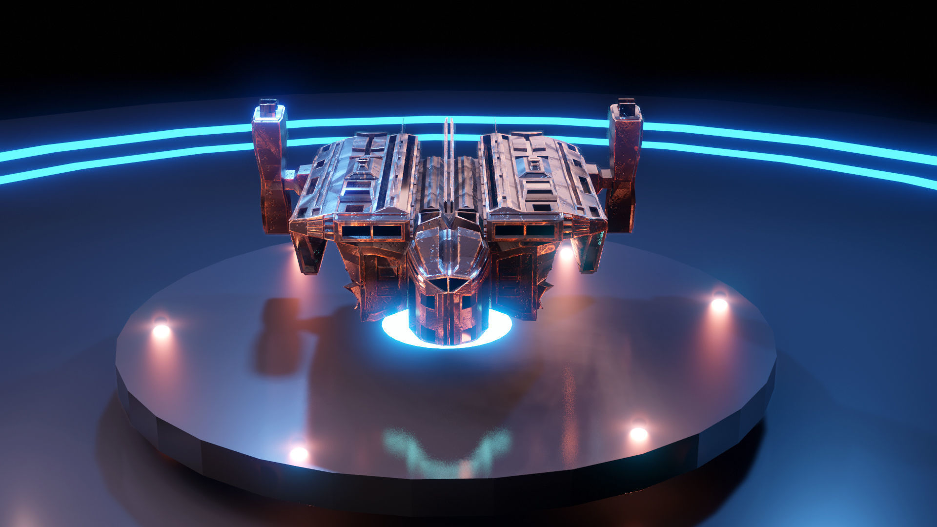 3D Low Poly Sci-Fi Spaceship free VR / AR / low-poly 3D model | CGTrader