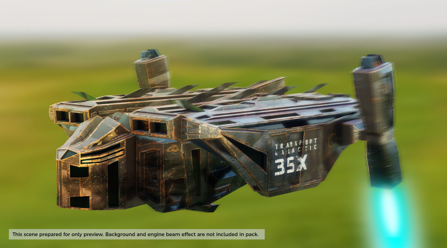 3D Low Poly Sci-Fi Spaceship free VR / AR / low-poly 3D model | CGTrader