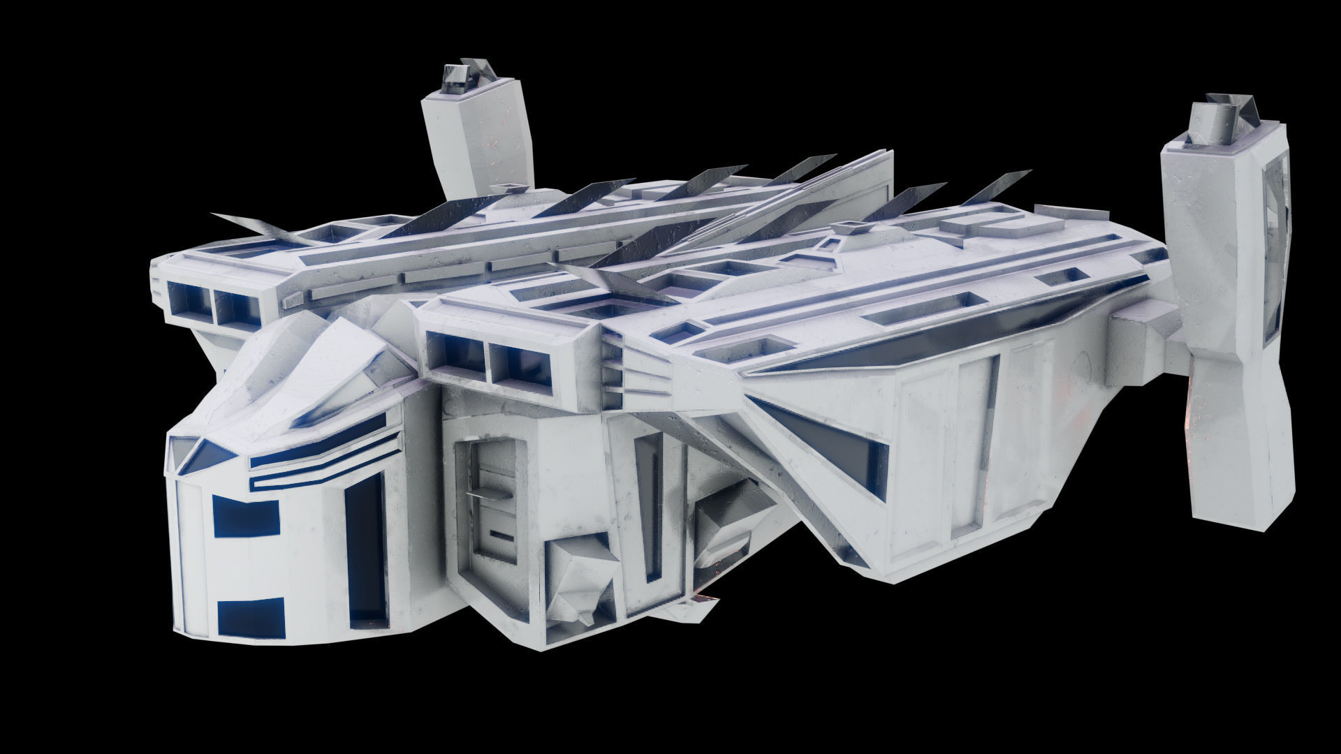 3D Low Poly Sci-Fi Spaceship free VR / AR / low-poly 3D model | CGTrader