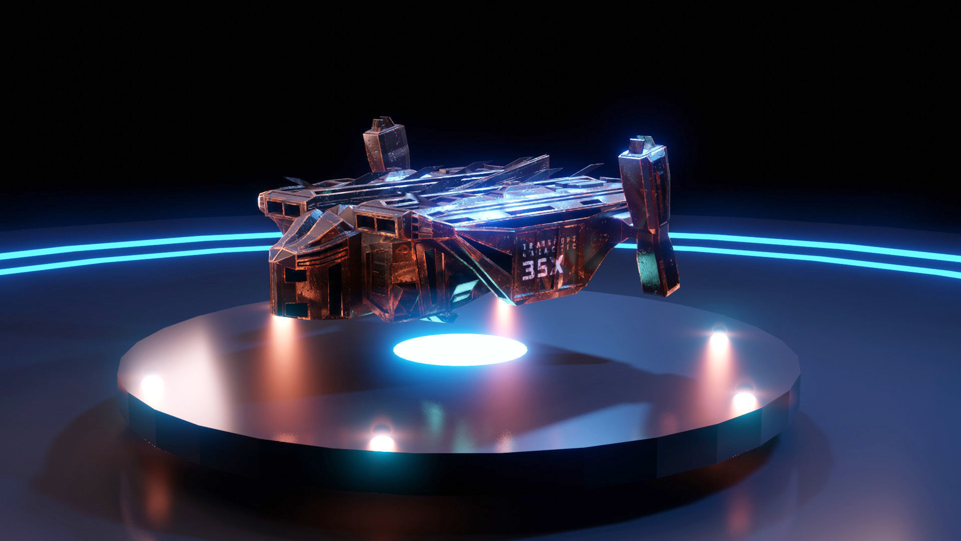 3D Low Poly Sci-Fi Spaceship free VR / AR / low-poly 3D model | CGTrader