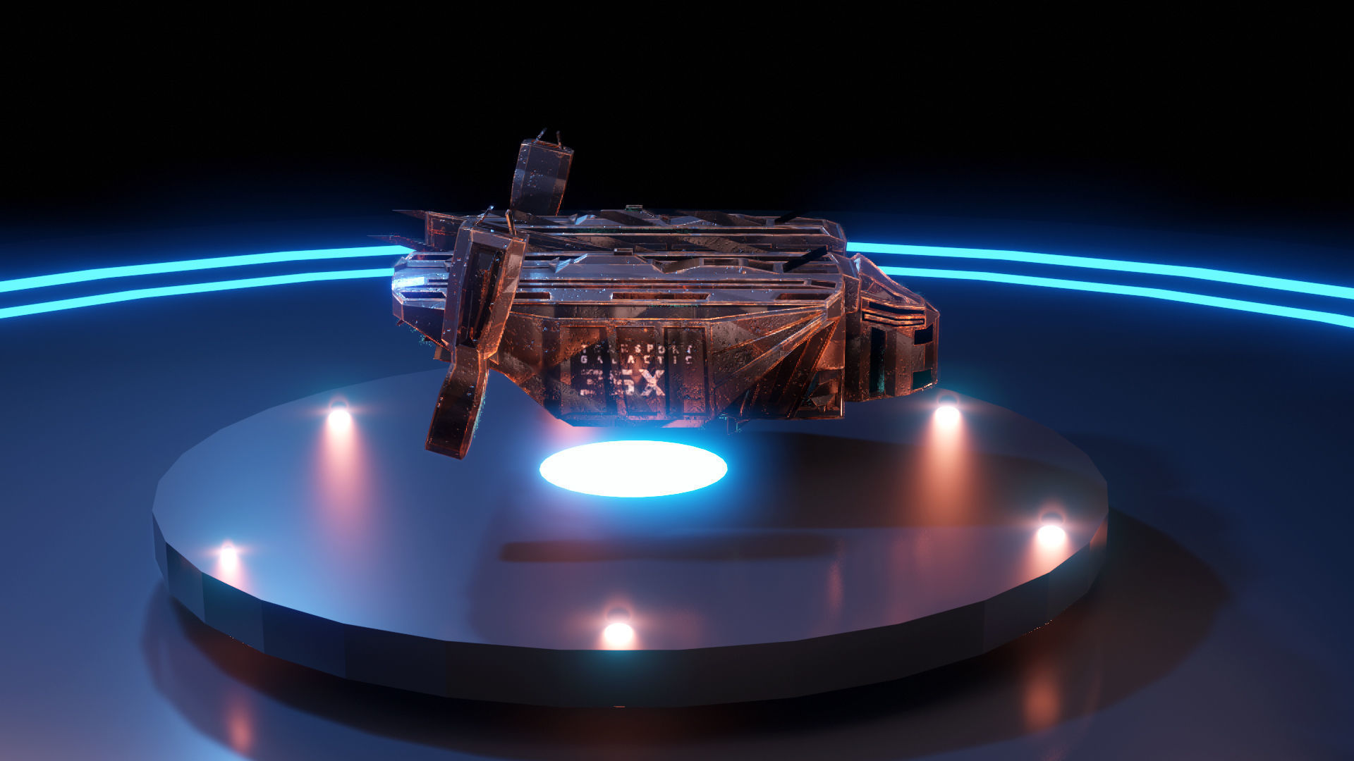 3D Low Poly Sci-Fi Spaceship free VR / AR / low-poly 3D model | CGTrader