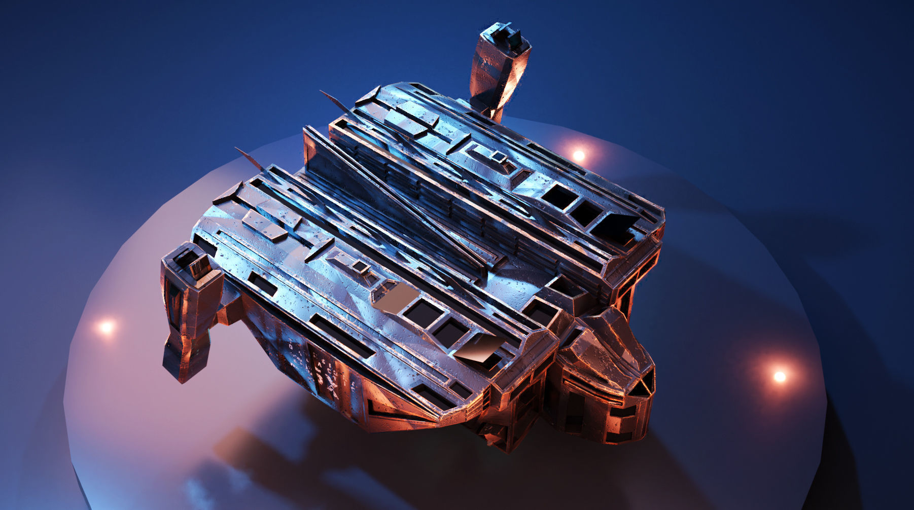 3D Low Poly Sci-Fi Spaceship free VR / AR / low-poly 3D model | CGTrader