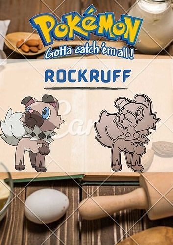 Amazing Pokemon Rockruff Cookie Cutter Stamp Cake Decorating 3D model ...