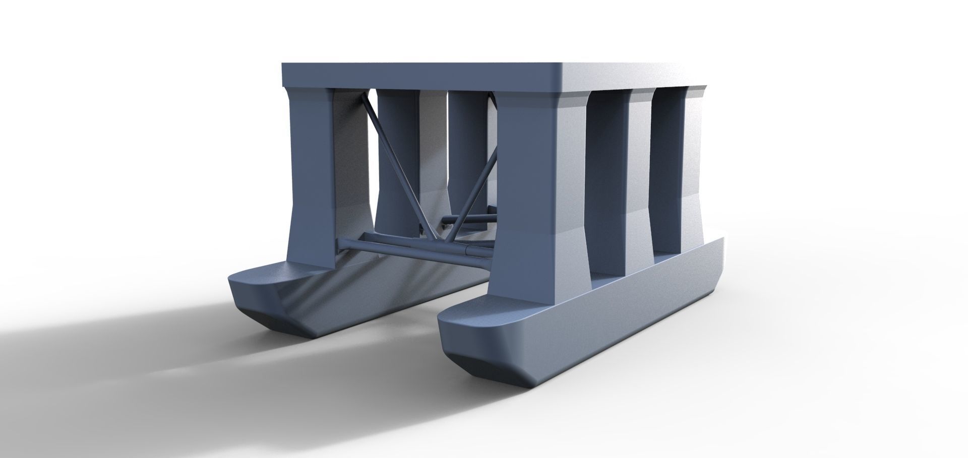 Basic structure of oil rig or SBX-1 3D model 3D printable | CGTrader