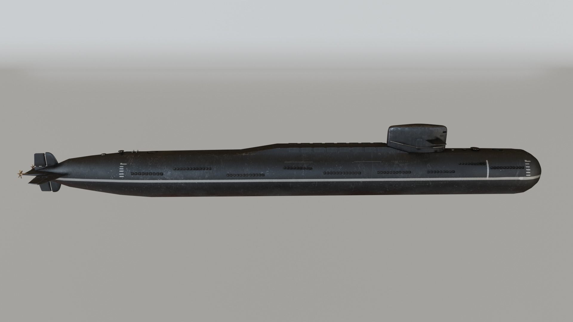 3D model Russian nuclear submarine Project 667 VR / AR / low-poly ...