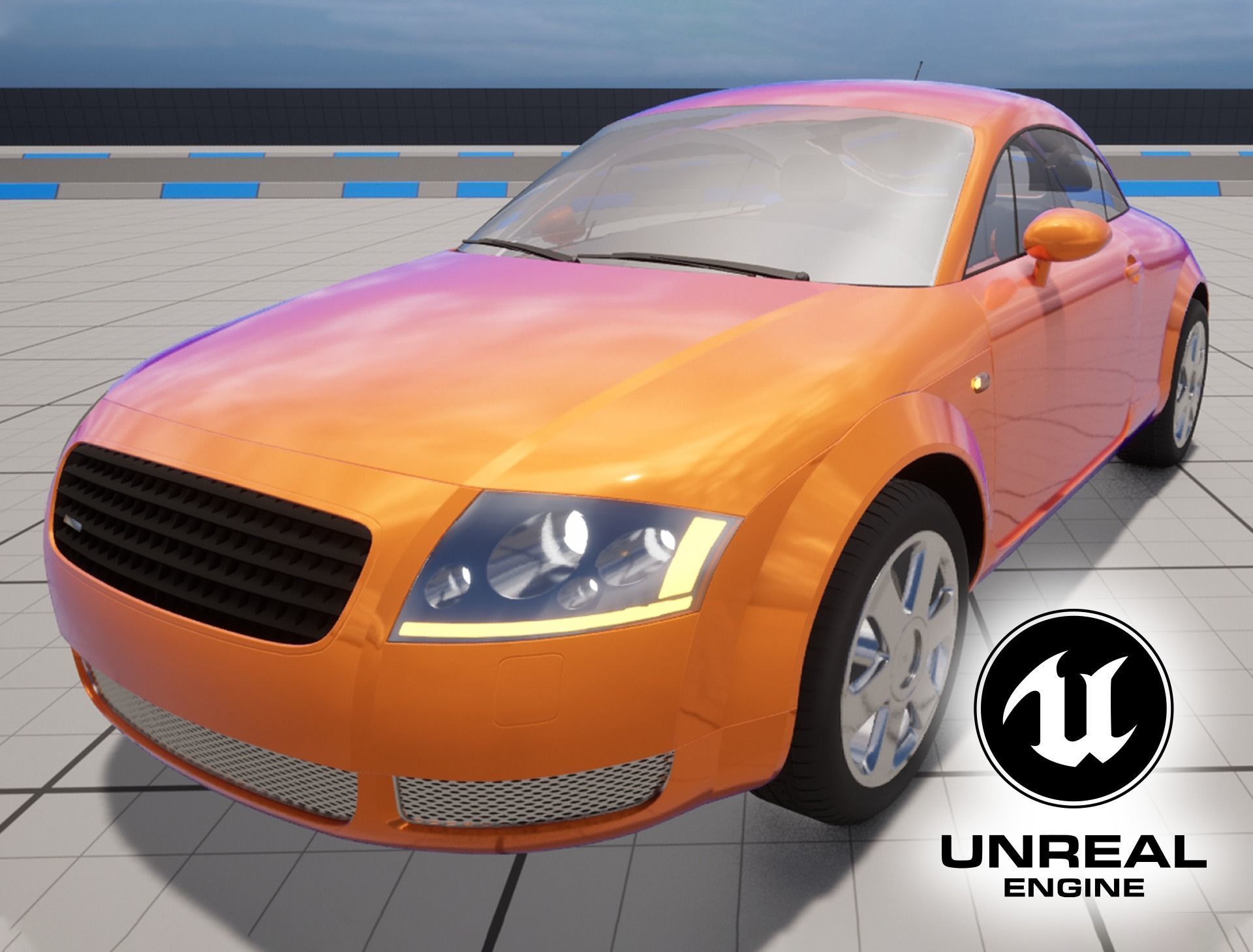 AUDI TT Drivable Car Vehicle Transport for Unreal Engine 3D model ...