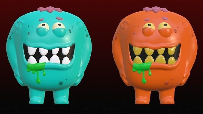 Gas Monsters Dirty Orange 3D model 3D printable | CGTrader