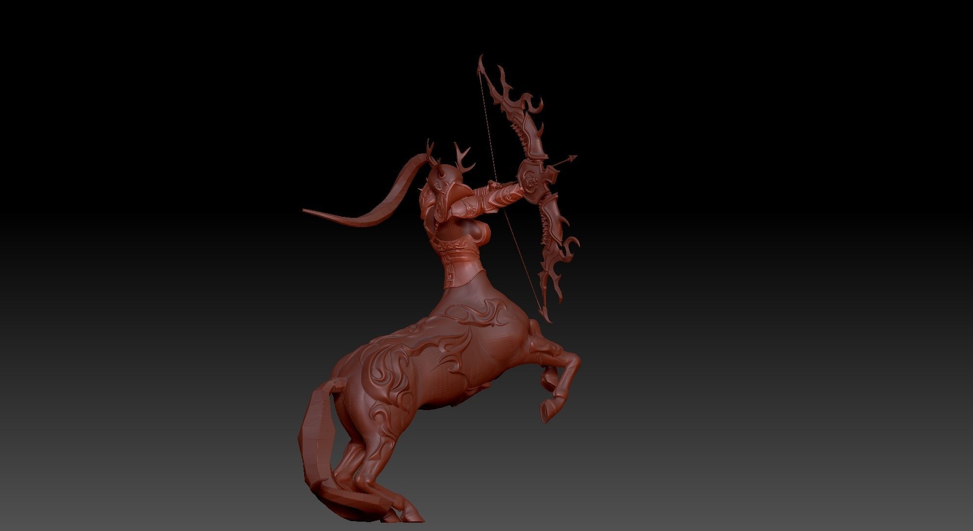 Centaur Archer Female 3D model 3D printable | CGTrader