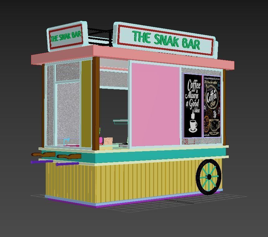 3D model Snack Bar Model VR / AR / low-poly | CGTrader