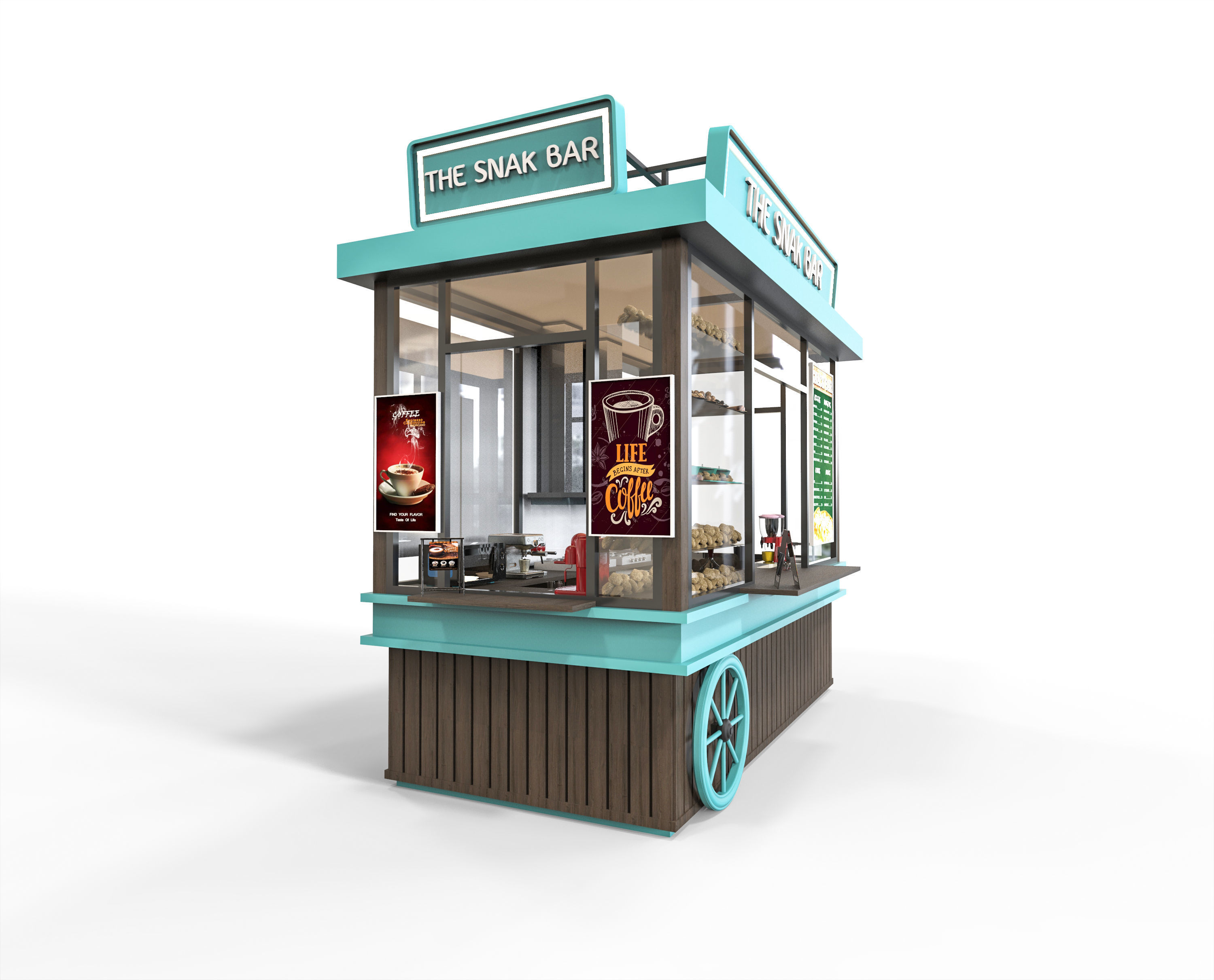 3D model Snack Bar Model VR / AR / low-poly | CGTrader
