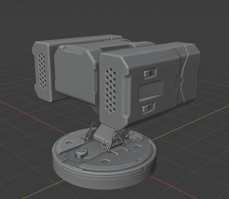 Hardsurface Sci fi Turret Design 3D model | CGTrader