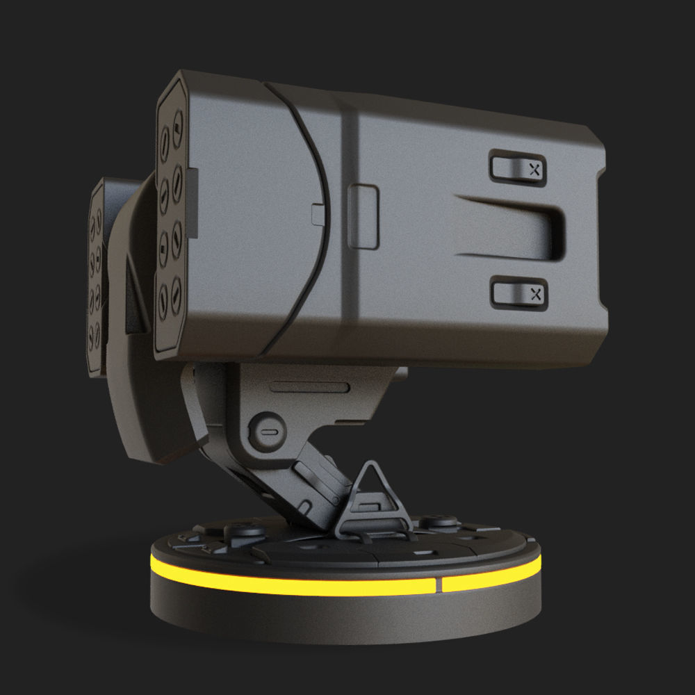 Hardsurface Sci fi Turret Design 3D model | CGTrader