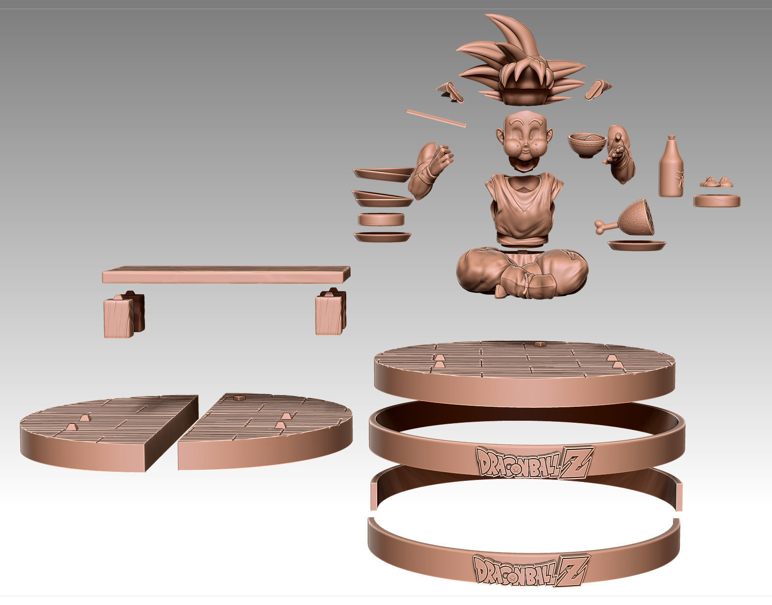 Goku lunch 3D model 3D printable | CGTrader