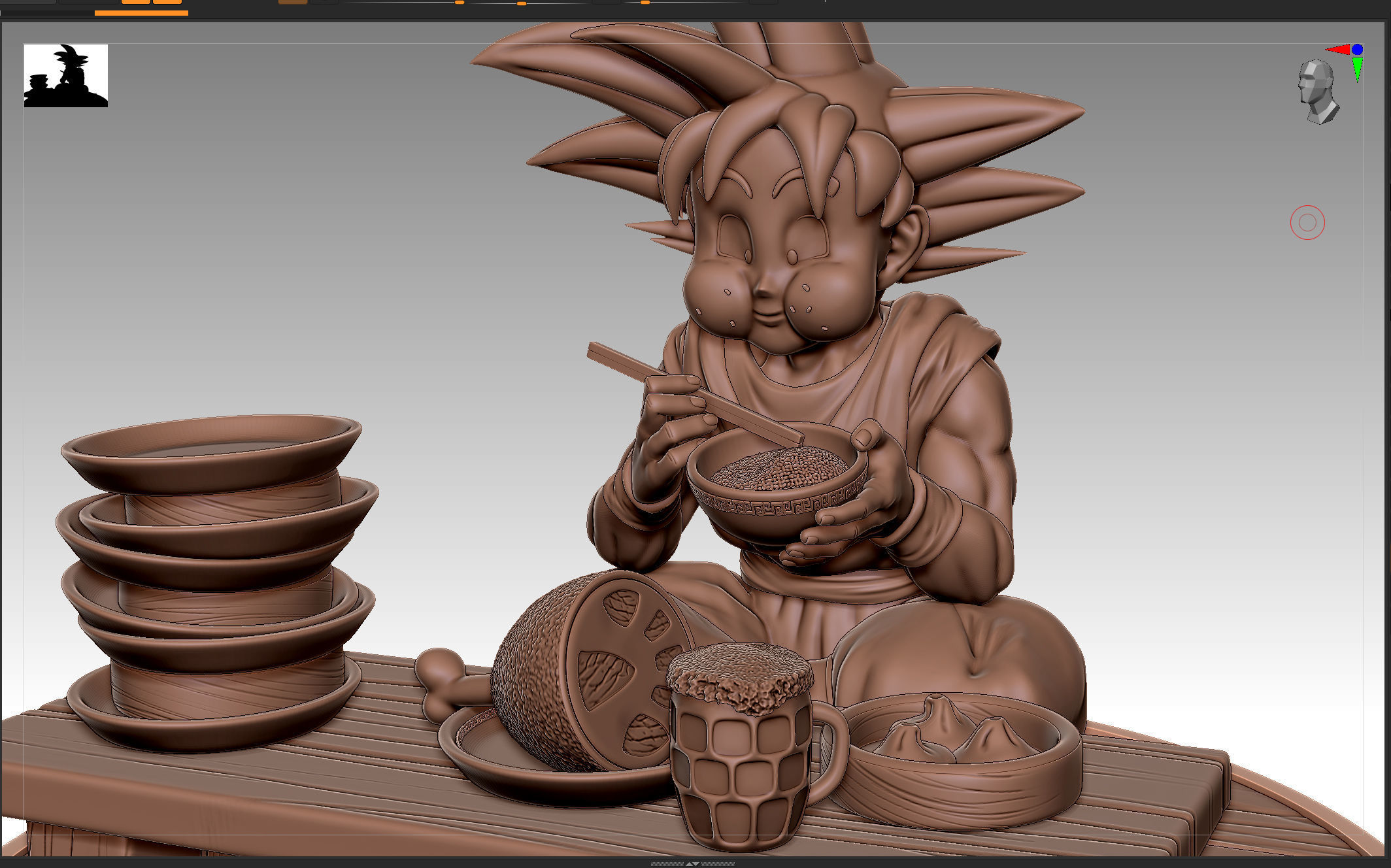 Goku lunch 3D model 3D printable | CGTrader