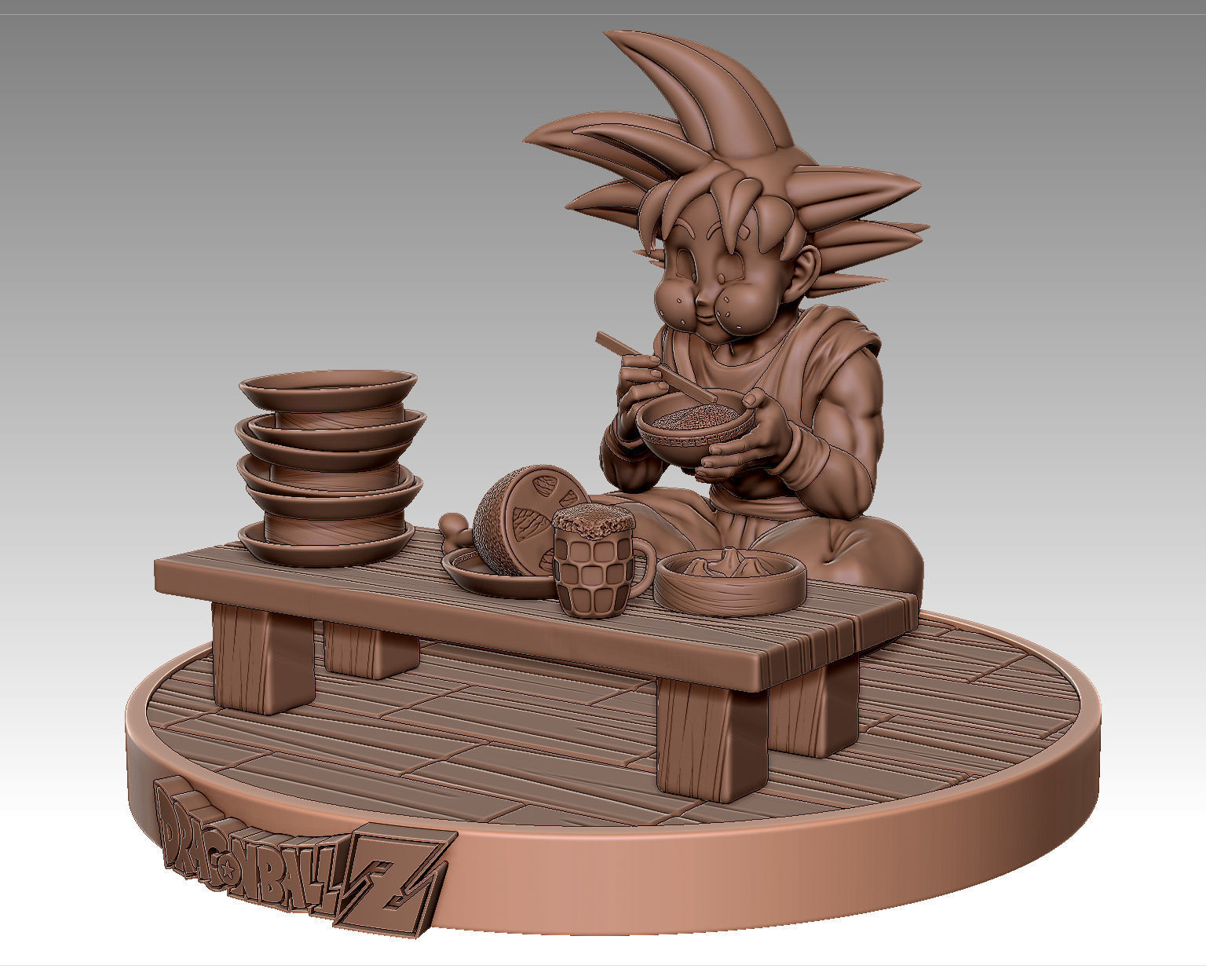 Goku lunch 3D model 3D printable | CGTrader