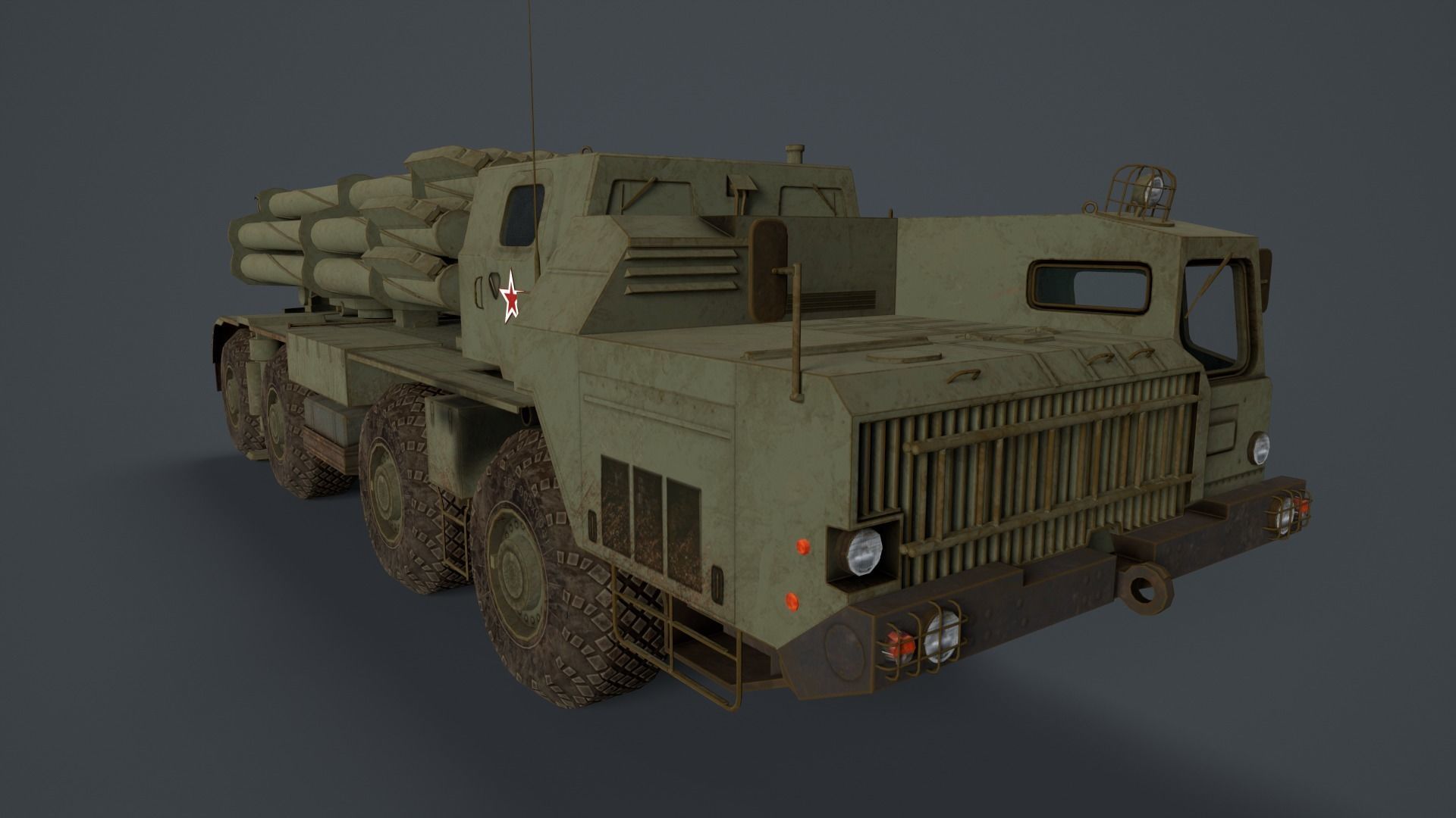 3D model BM 30 Tornado-S and BM30 Smerch 9A52 VR / AR / low-poly | CGTrader