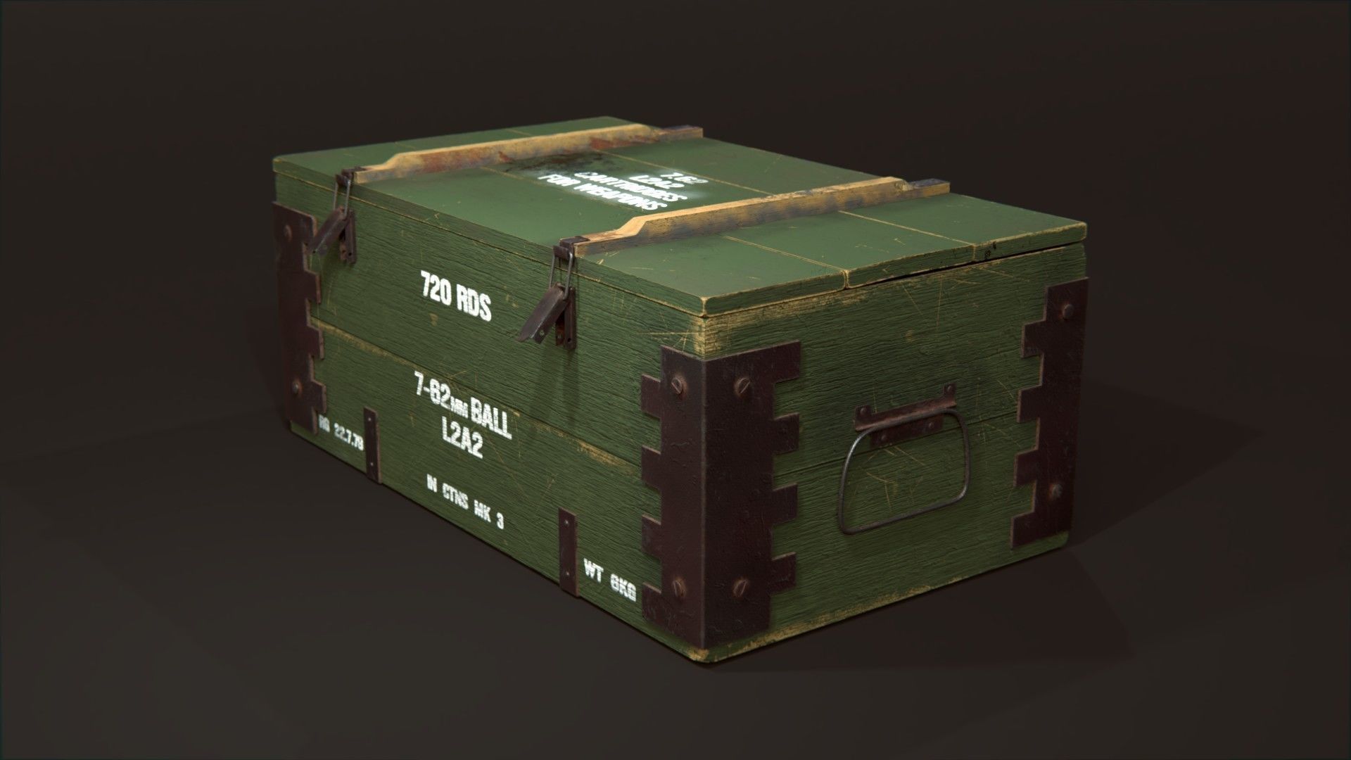 Army Crate free 3D model animated | CGTrader