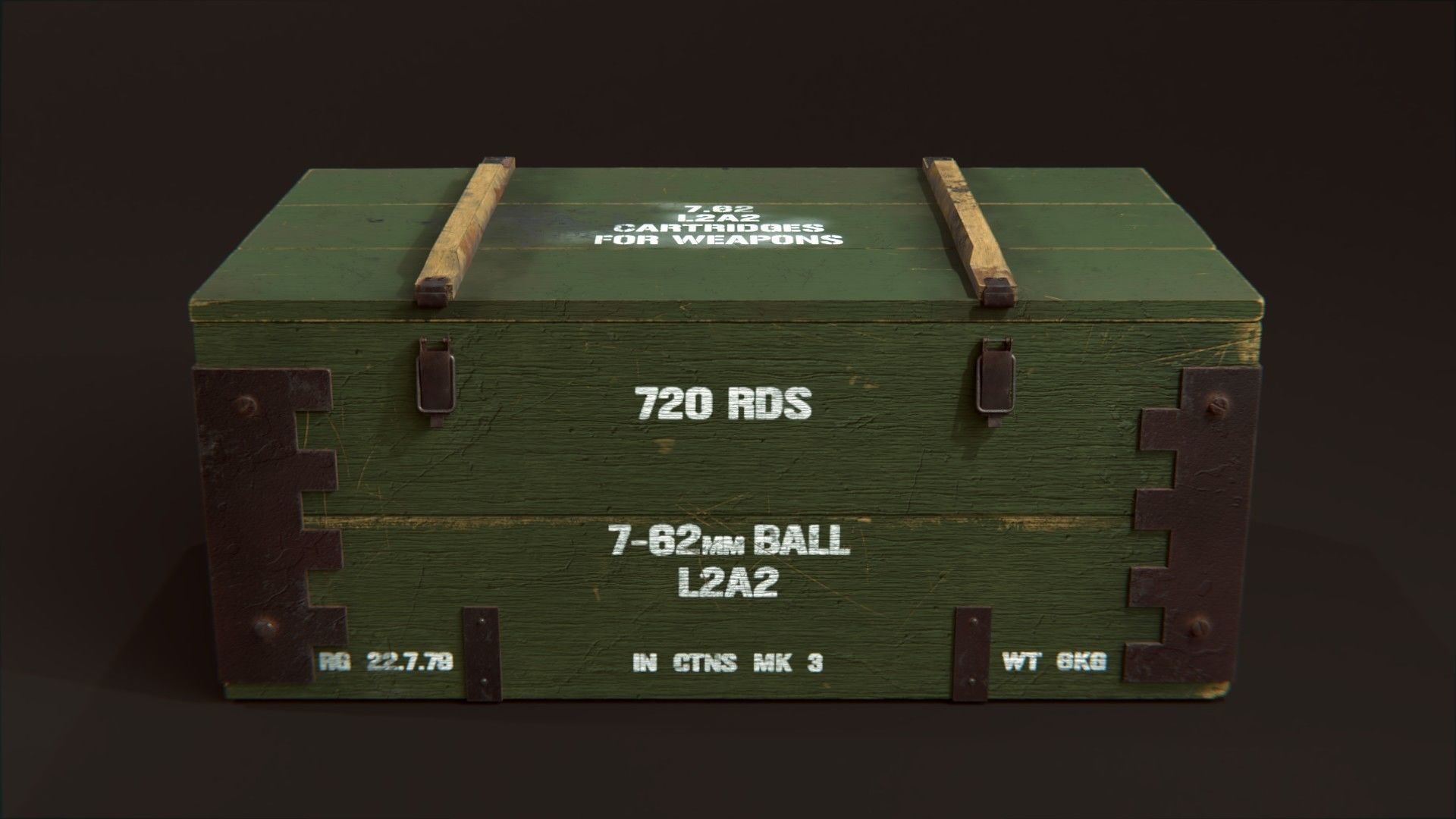 Army Crate free 3D model animated | CGTrader